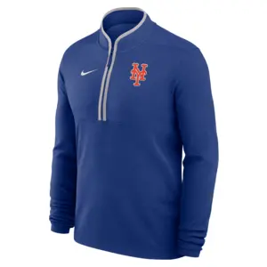 Nike New York Mets Victory Dri-fit Mlb 1/2-zip Long-sleeve Top - Blue