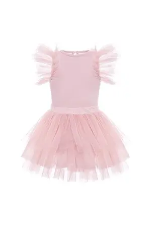 MINI CELEBRITIES Cotton Tulle Dress - Soft Pink