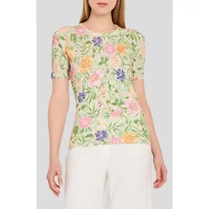 TAHARI ASL Floral Printed Sweater