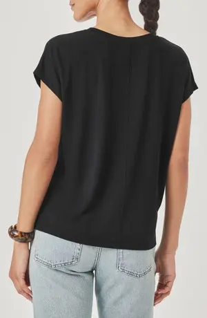 Splendid Amaya V-neck T-shirt - Black