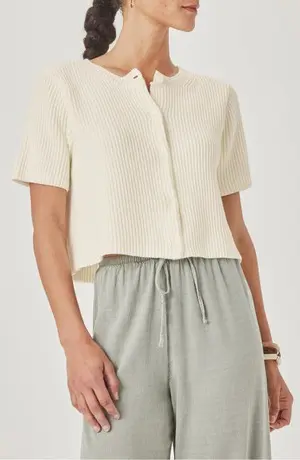 Splendid Delilah Crop Rib Cardigan