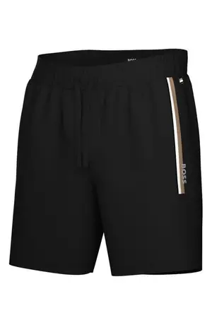 BOSS Cotton Pajama Shorts - Black