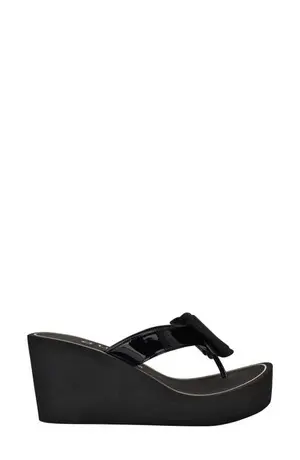 Guess Stazie Platform Wedge Sandal - Black