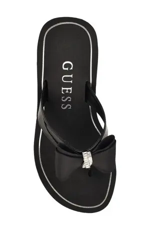 Guess Stazie Platform Wedge Sandal - Black