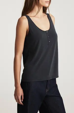 MAVI Henley Tank - Black