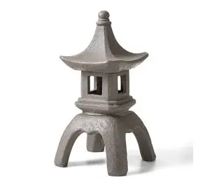 GLITZHOME 24'h Mgo Faux Concrete Pagoda Garden Tatue - One-color