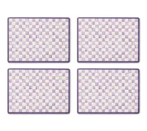 MACKENZIE-CHILDS Violet Cork Back Placemats, Se T Of 4 - One-color