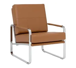 STUDIO DESIGNS HOME Allure Modern Acc. Chair Bl Ended Leather - One-color