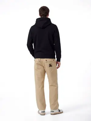 Burberry Straight Leg Cotton Trousers