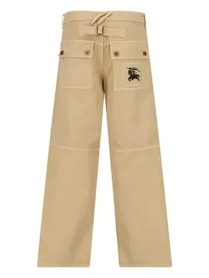 Burberry Straight Leg Cotton Trousers