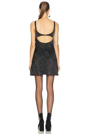 Chloé Satin Mini Dress With Ruffled Bust