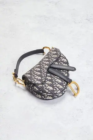 Dior Trotter Oblique Saddle Bag - Blue