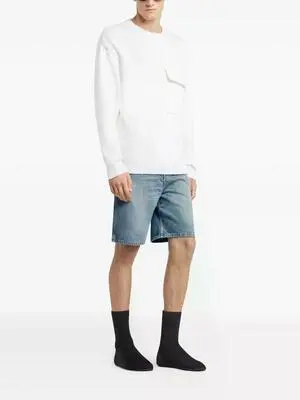 COURREGES Hammer Embroidered-logo Shorts - Blue