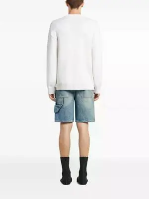 COURREGES Hammer Embroidered-logo Shorts - Blue