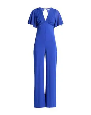 Patrizia Pepe Crepe And Chiffon Jumpsuit - Blue