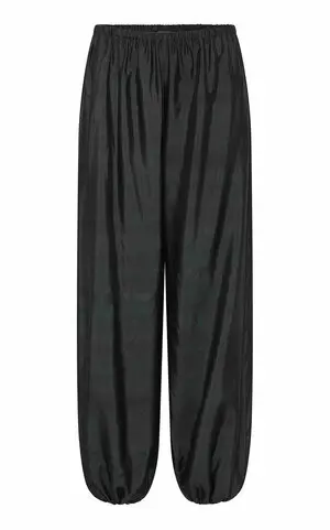 ST. AGNI Silk Balloon Leg Pants - Black