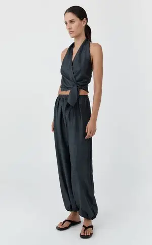 ST. AGNI Silk Balloon Leg Pants