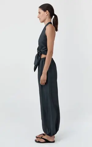 ST. AGNI Silk Balloon Leg Pants