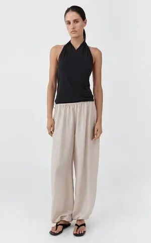 ST. AGNI Silk Balloon Leg Pants