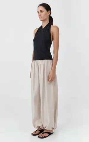 ST. AGNI Silk Balloon Leg Pants