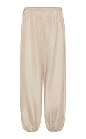 ST. AGNI Silk Balloon Leg Pants - Neutral