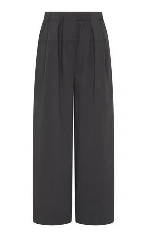 ST. AGNI Relaxed Pleat Tapered Trousers Grey