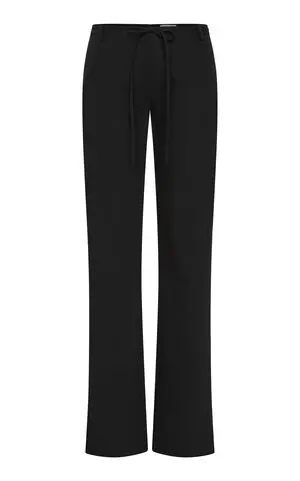 ST. AGNI 90s Rouleau Belted Trousers - Black