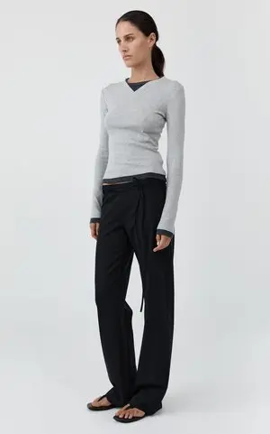 ST. AGNI 90s Rouleau Belted Trousers