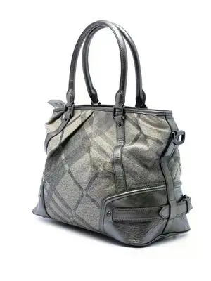 Burberry Glitter Smoke Check Satchel