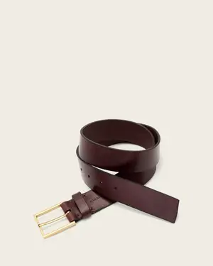 ALLSAINTS Etta Leather Belt - Brown