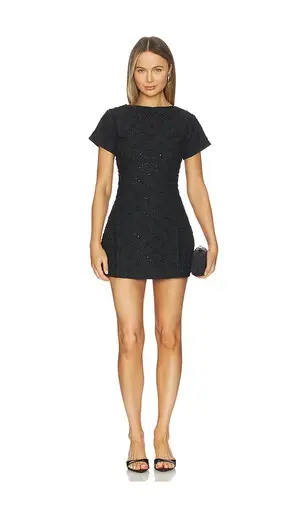 ASTA RESORT Mathilde Hand Beaded Mini Dress