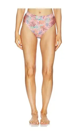 PatBO Seaweed High Waist Bikini Bottom - Pink