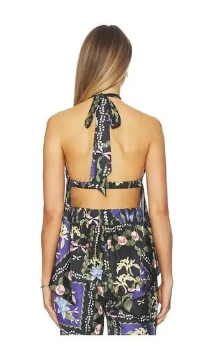 Misa Ora Halter Top - Patchwork Butterfly