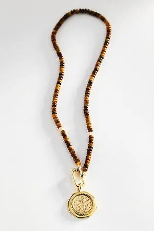 BY ALONA Indra Karma Coin Necklace - Brown