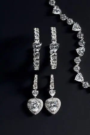 Nadri Bisou Halo Heart Leverback Earrings - Silver
