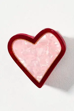 FRASIER STERLING Heart Hair Claw Clip - Pink