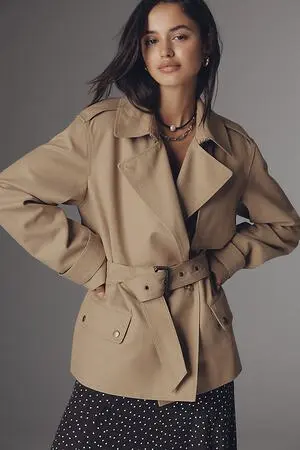 Paige Orisa Cropped Trench Coat Jacket