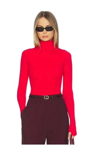 Commando Ballet Body Turtleneck Bodysuit - Red