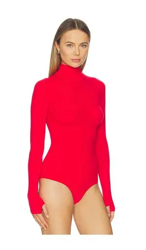 Commando Ballet Body Turtleneck Bodysuit - Red