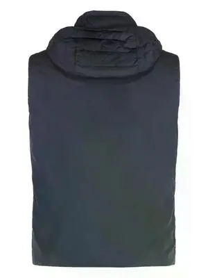 MOORER Hooded Padded Gilet - Blue