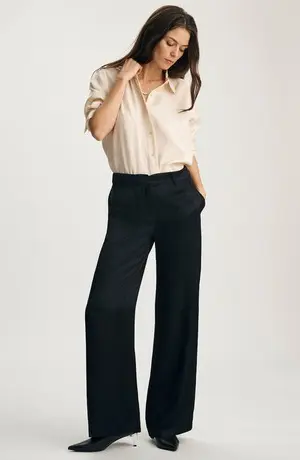 MAVI Satin Wide-leg Trousers