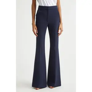 Veronica Beard Arden High-waist Flare Leg Pants - Navy