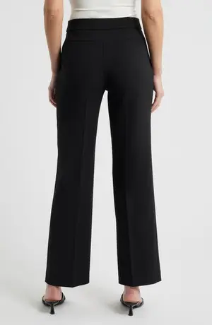 Anne Klein Pull-on Wide Leg Pants - Anne Black