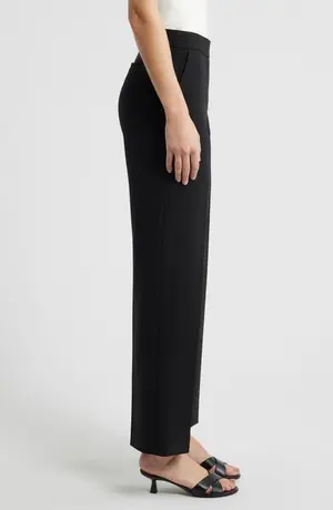 Anne Klein Pull-on Wide Leg Pants - Anne Black