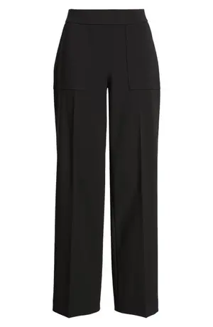 Anne Klein Pull-on Wide Leg Pants - Anne Black