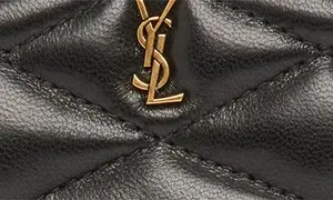 Saint Laurent Sade Quilted Leather Triangle Coin Purse