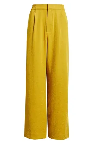 CITY BLUES Pleated Wide Leg Pants