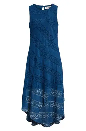 CITY BLUES Lace Sleeveless Maxi Dress - Blue Opal