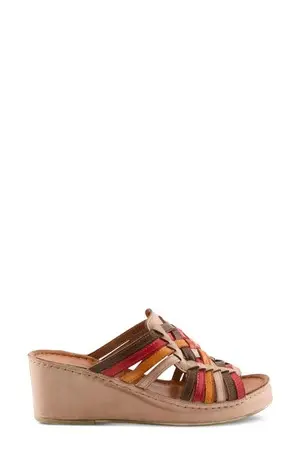 SPRING STEP SHOES Nokiah Platform Wedge Sandal - Blush Multi