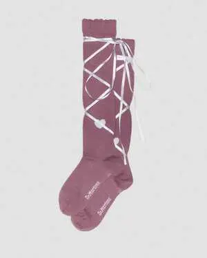 Dr. Martens Lace-up Organic Cotton Blend Socks - White
